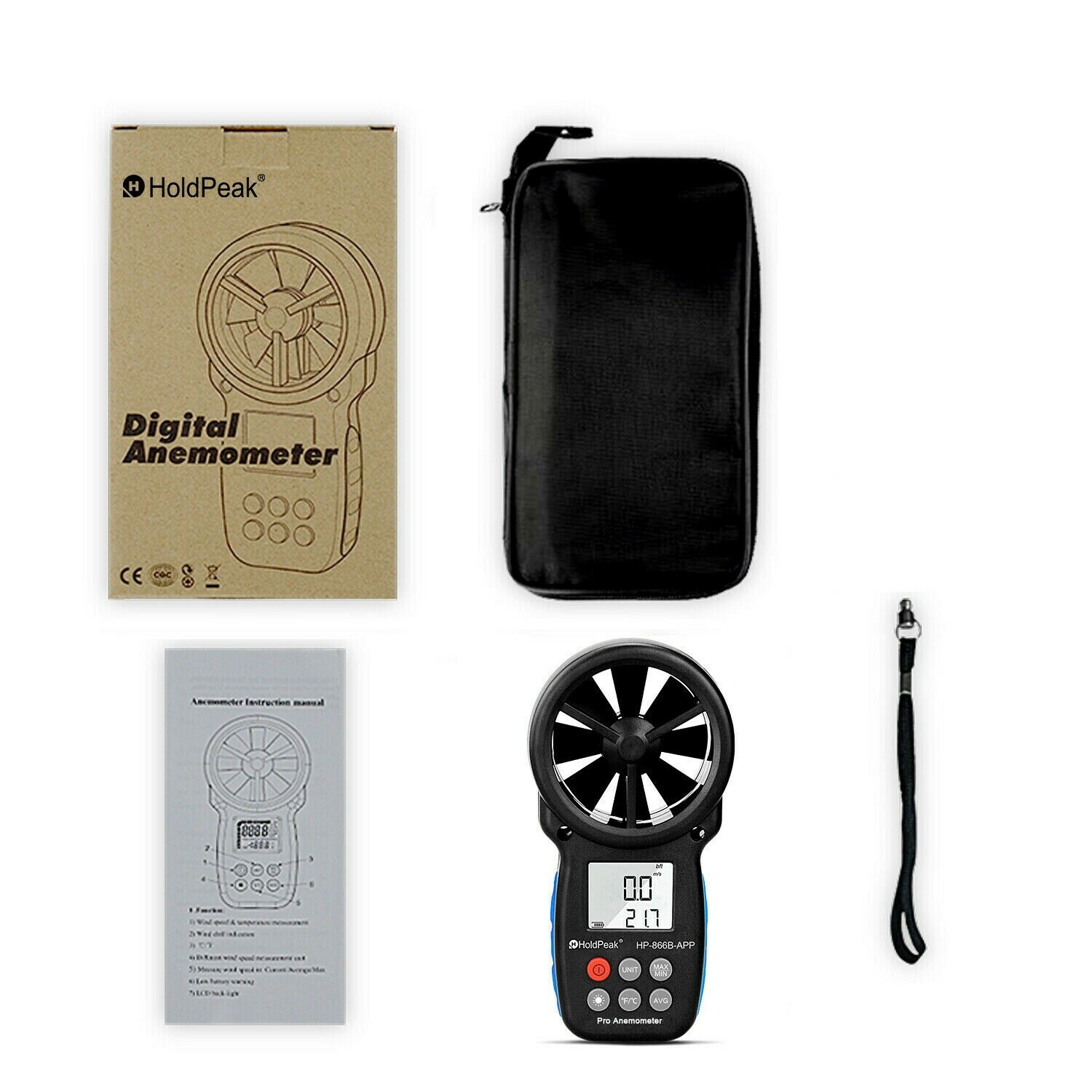 Digital Anemometer Gauge,Smart APP Control & Recor... – Vicedeal
