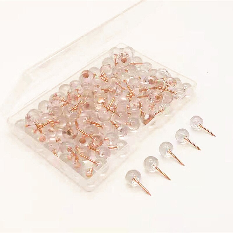 100PCS Metal Map Tacks Push Pins Acrylic Head With... – Grandado