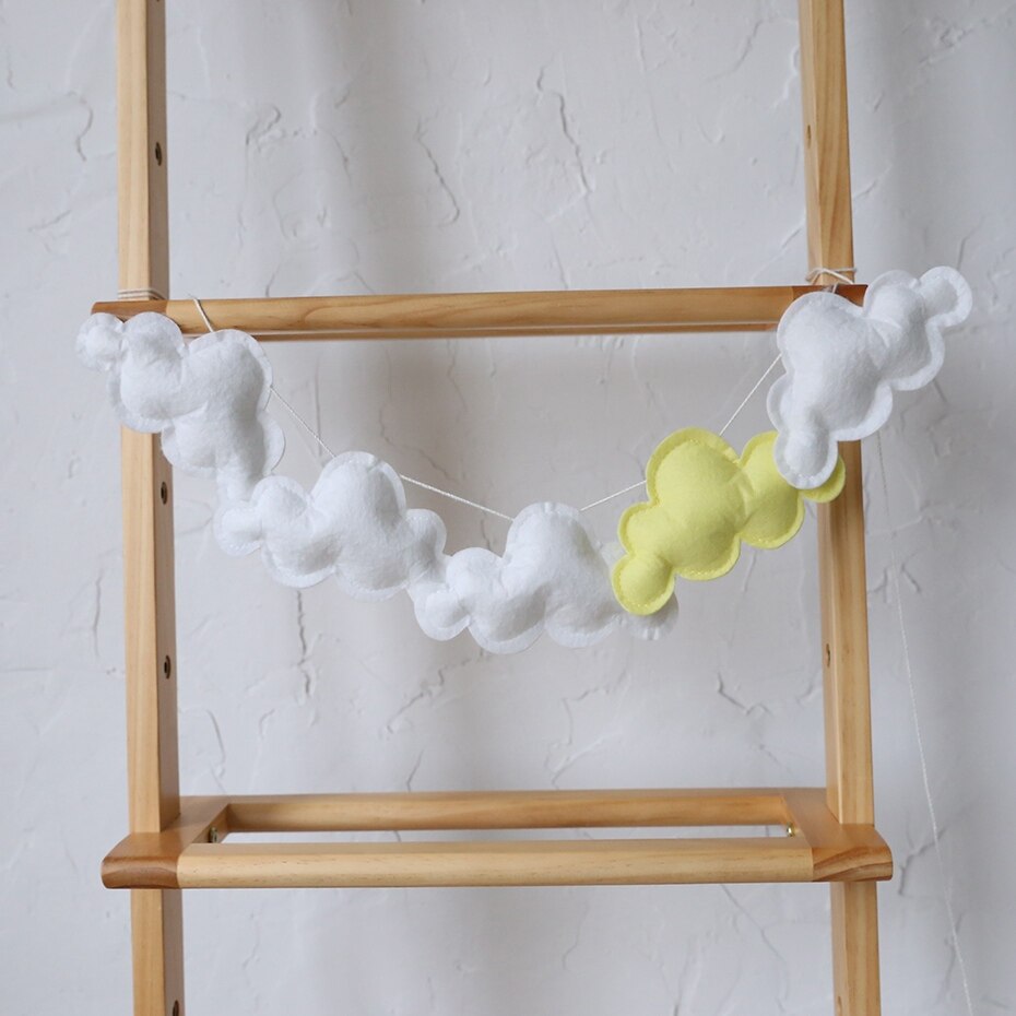 5pc(1set) Baby Nursery Colorful Cloud Baby Girl Ro... – Grandado