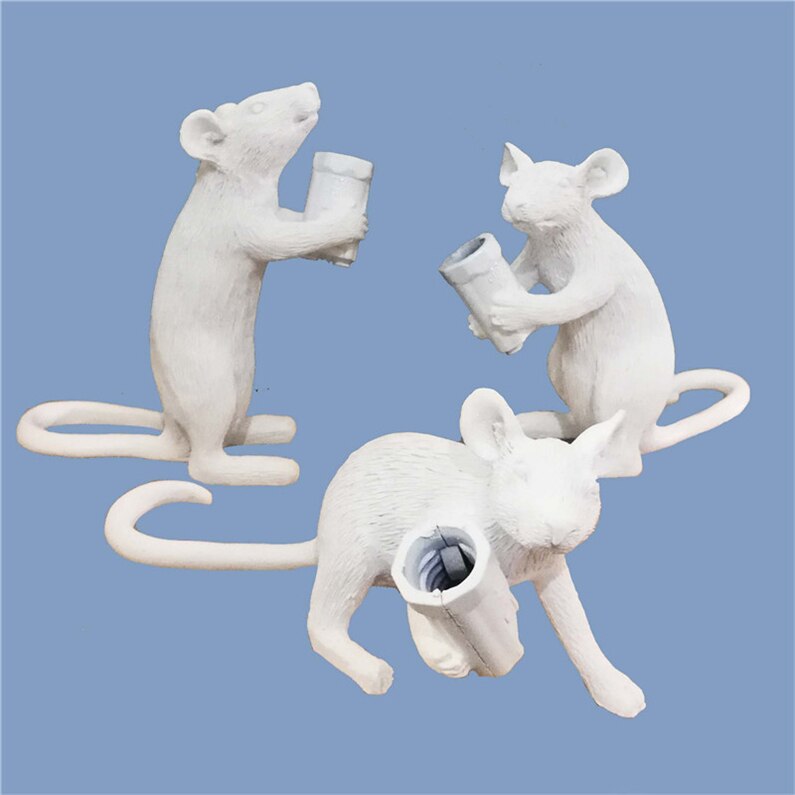 Nordic Resin Animal Rat Mouse Table Lamp Small Min... – Grandado