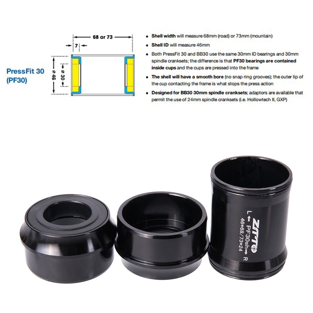 PF30sh PF30 24 Adapter bicycle Press Fit Bottom Br... – Vicedeal