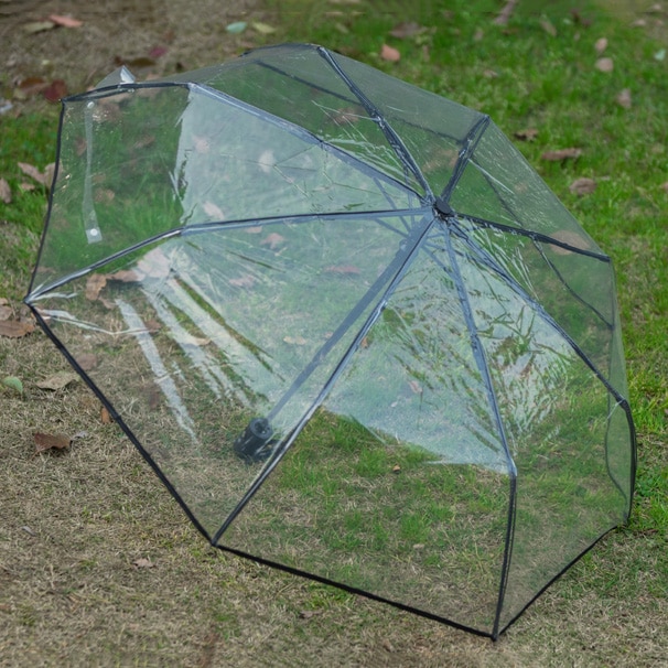 Paraguas transparente Paraguas automático lluvia h... – Grandado