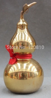 7" China Copper Gold calabash cucurbit gourd Statu... – Grandado