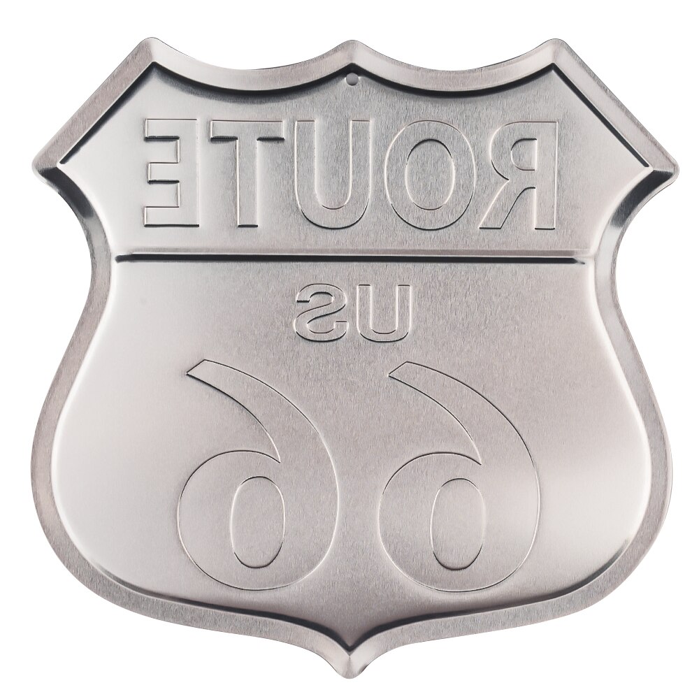 DL-2-Pack Rusty Highway Route 66 Metal Sign US Mad... – Grandado