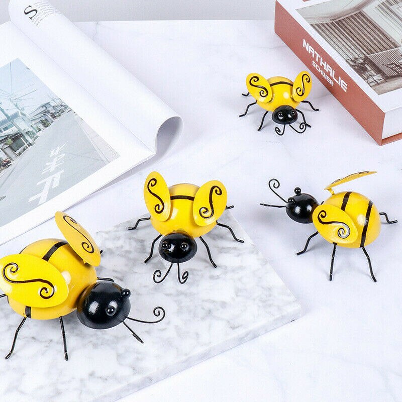 4PCS Metal Art Bumble Bee Backyard Garden Accents ... – Grandado