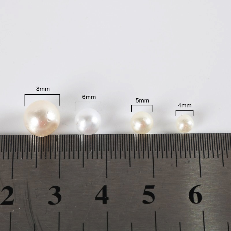 6mm 8mm no hole round White pearls beading Pearl B... – Grandado