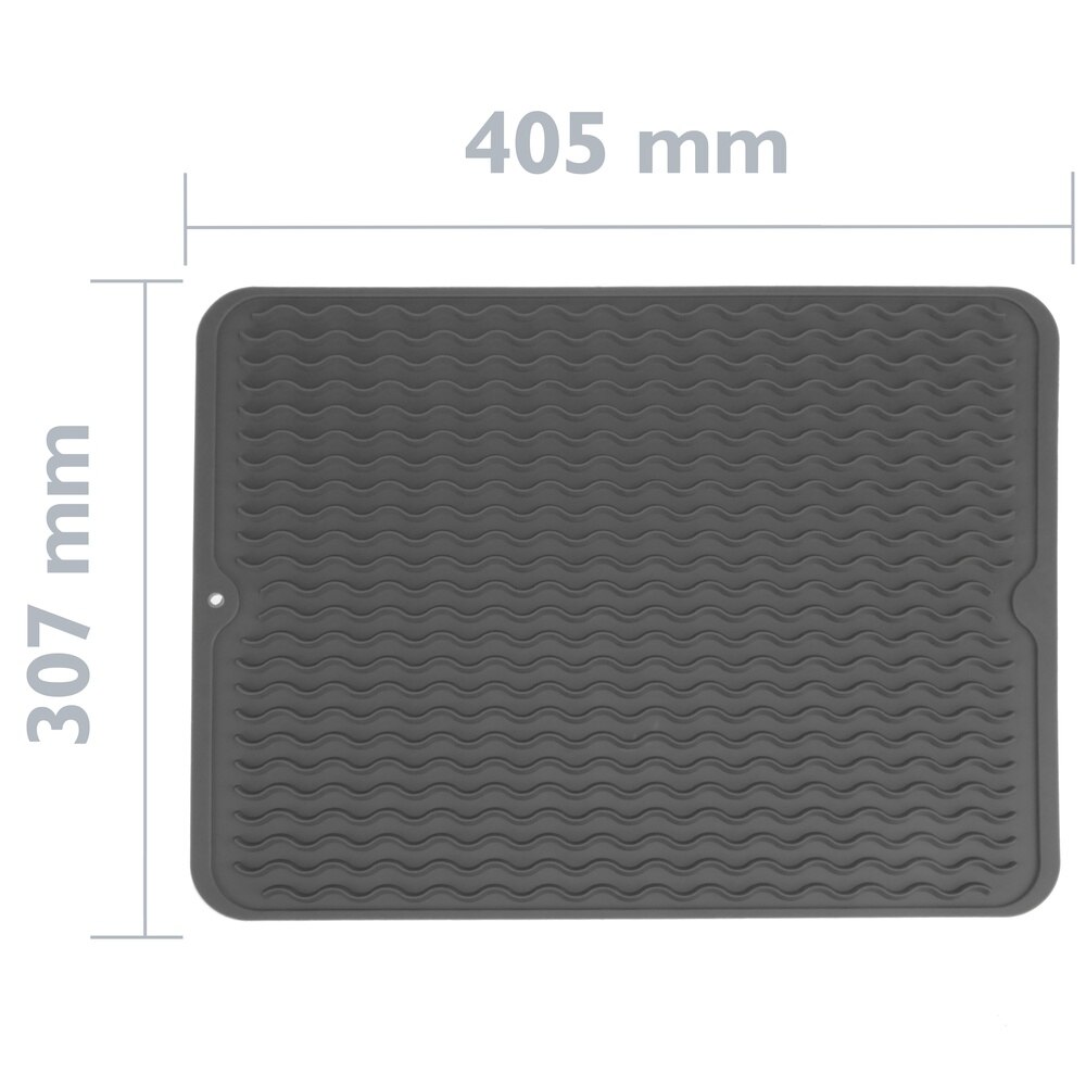 PrimeMatik-silicone plate mat 405x307mm Gray – Grandado