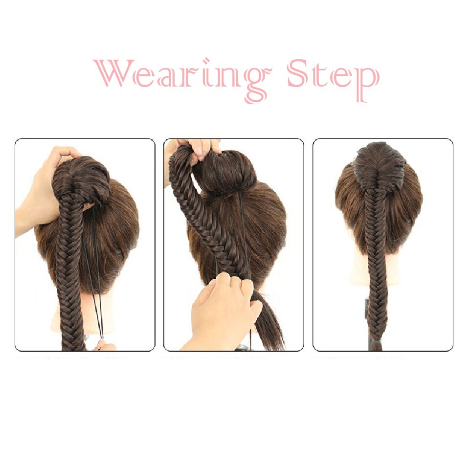 XJBB Long Straight Braid Hairpiece Clip In on Pony... – Vicedeal