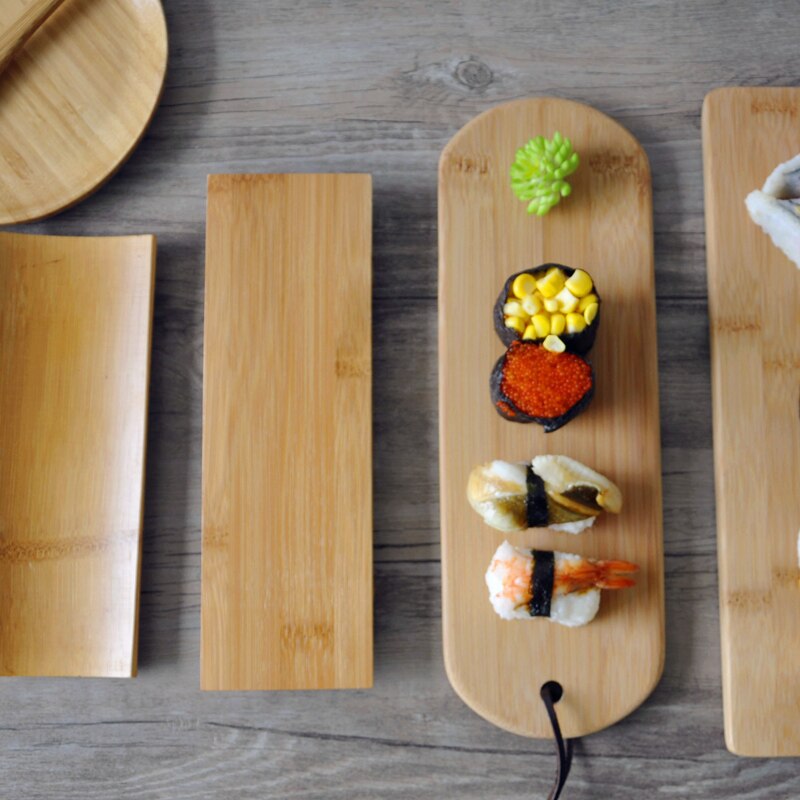 Fan shaped rectangular sushi dish Food sashimi con... – Grandado