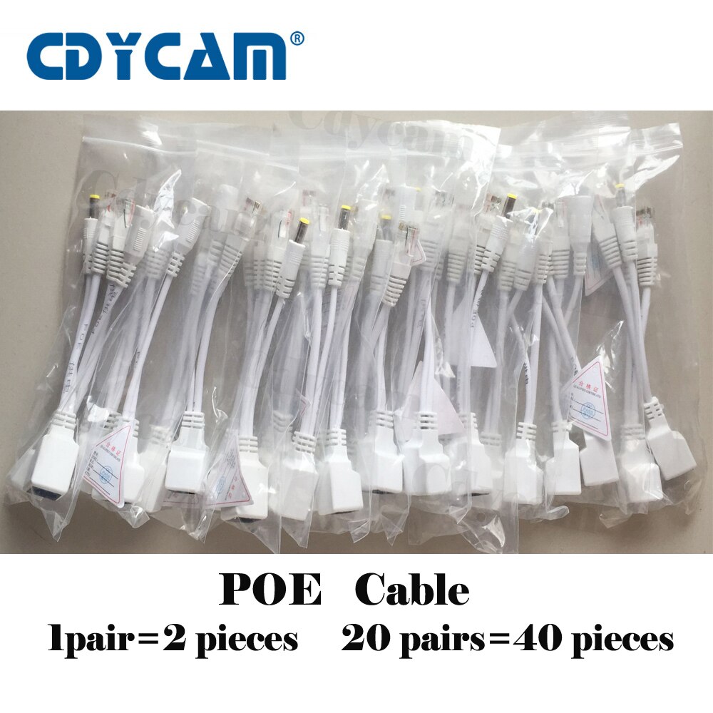 40 stk (20 par) poe kabel, poe kabel adapter , poe... – Vicedeal