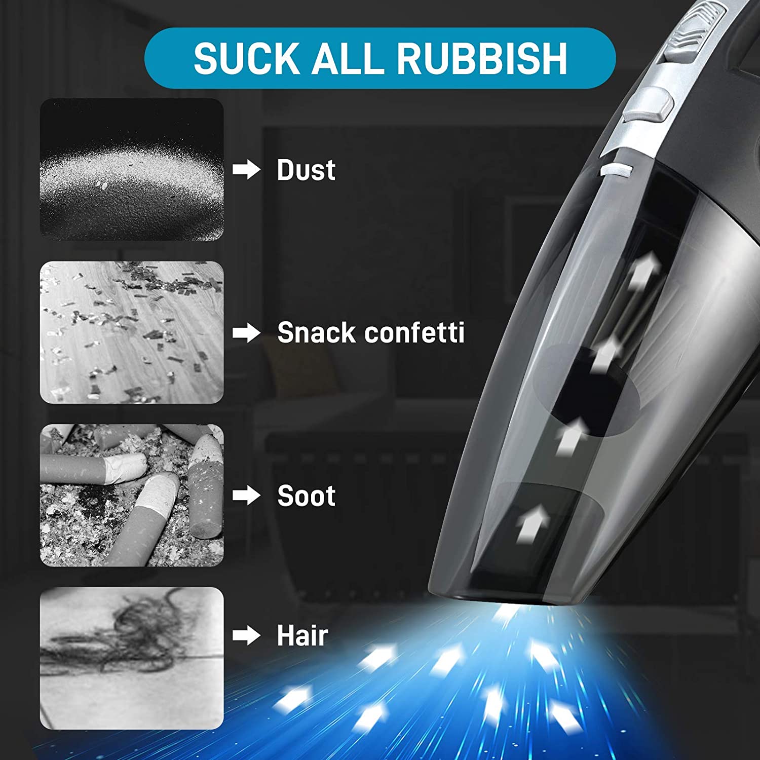 Handheld Vacuum Cordless High Power 120W 3200pa Va... – Vicedeal