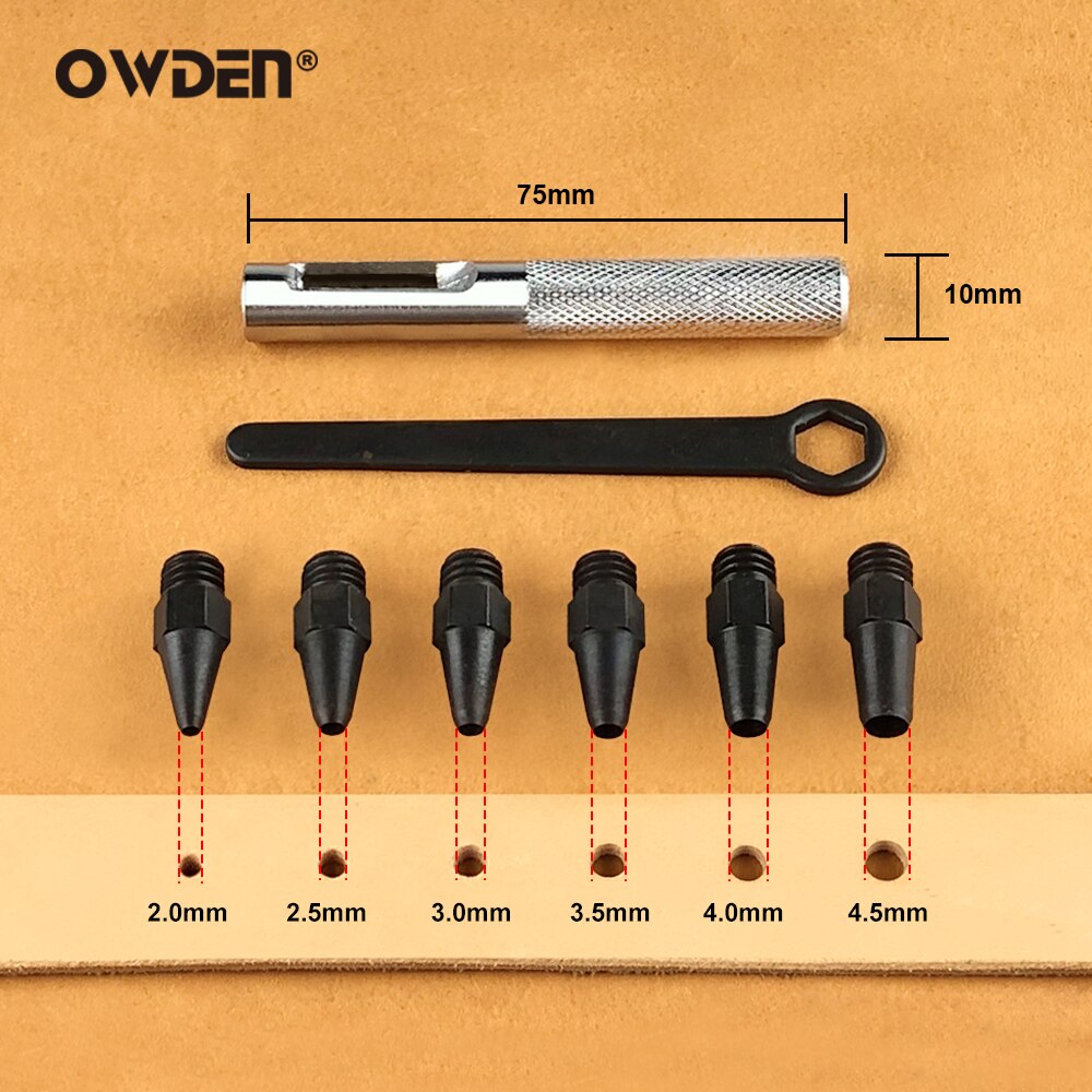 OWDEN 6 in 1 Hollow Punch Kit Tool Set 2.0/2.5/3.0... – Grandado