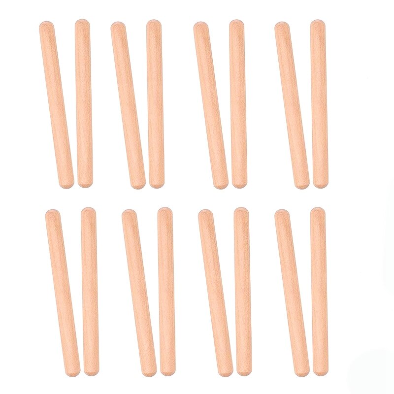 8 Pairs Clical Wood Claves Musical Percussion Inst... – Grandado