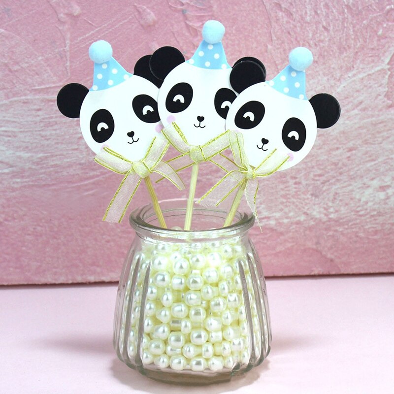 3pcs/bag Cartoon Panda Cake Cupcake Toppers Pick B... – Vicedeal