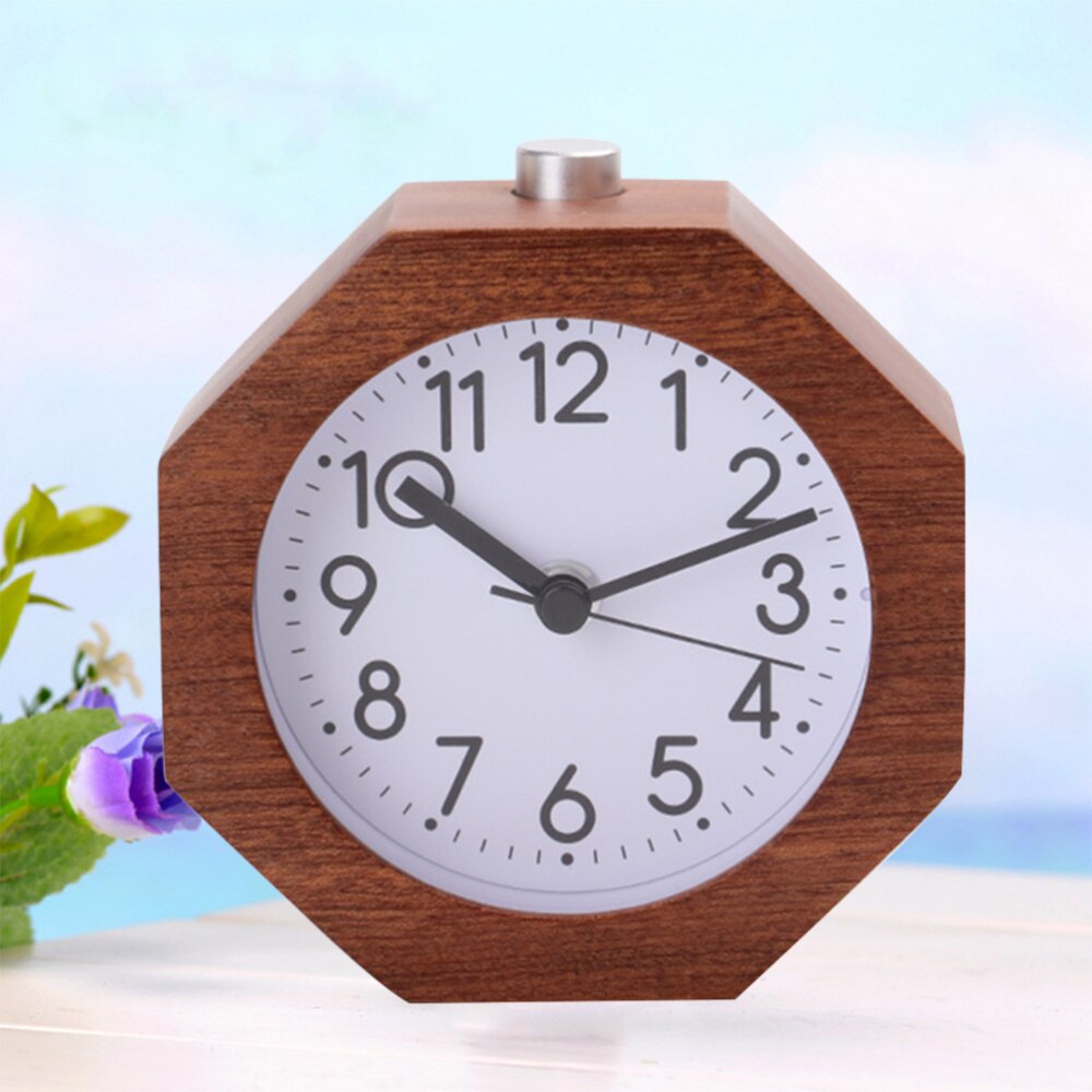 Polygon Beech Material Alarm Clock Lazy Night Ligh... – Grandado