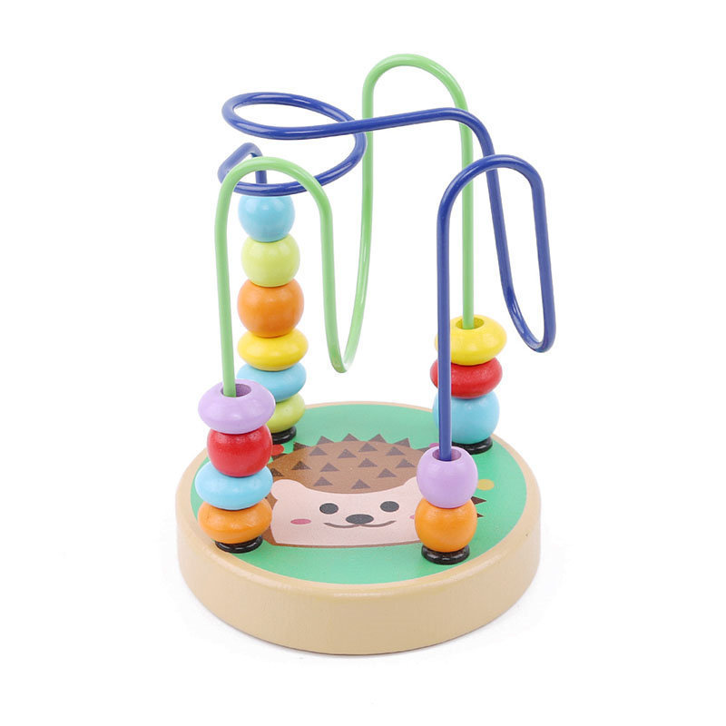 Baby Puzzle Colorful Around Bead Games Wooden Smal... – Grandado