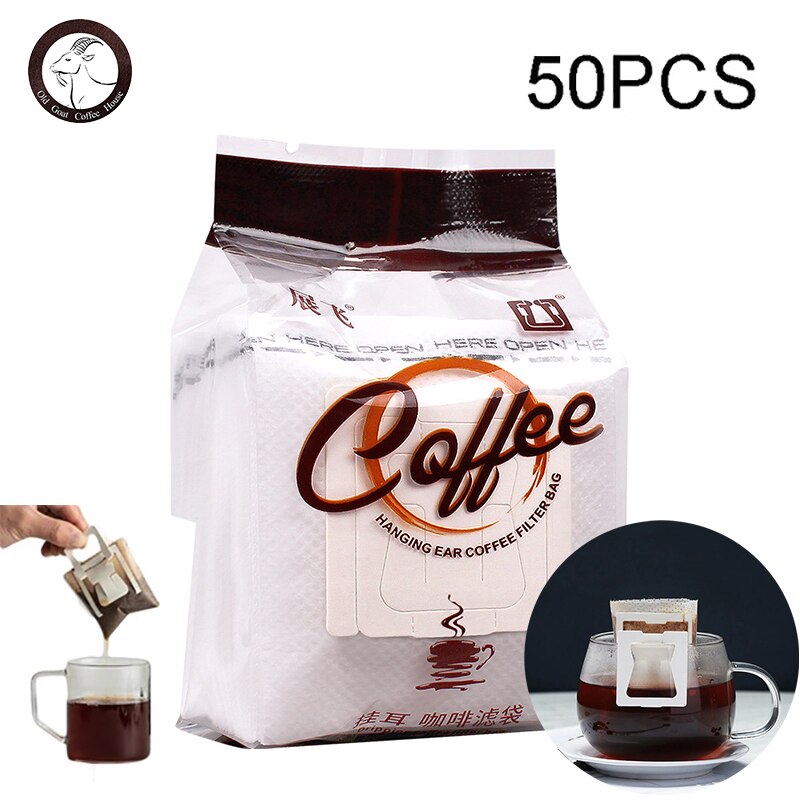 50Pcs Pack Portable Coffee Filter Paper Bag Hangin... – Grandado