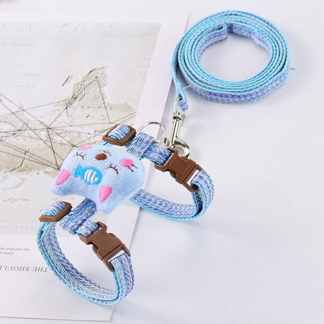 Pet Harness Adjustable Cute Cartoon Kitten Harness... – Vicedeal