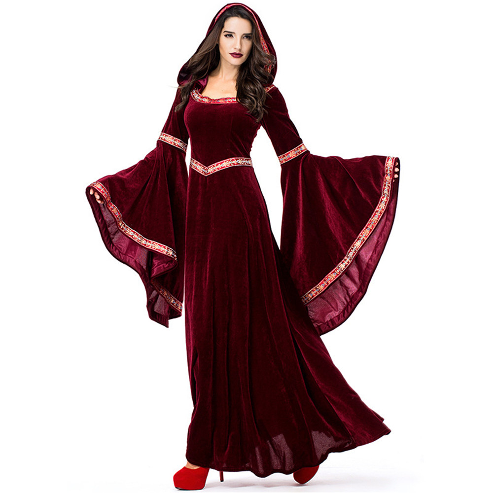 Halloween medieval costumes for women Red Medieval... – Grandado