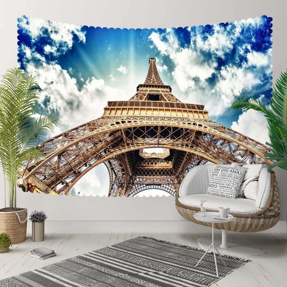 Else Blue Sky White Clouds Brown Eiffel Tower Pari... – Vicedeal