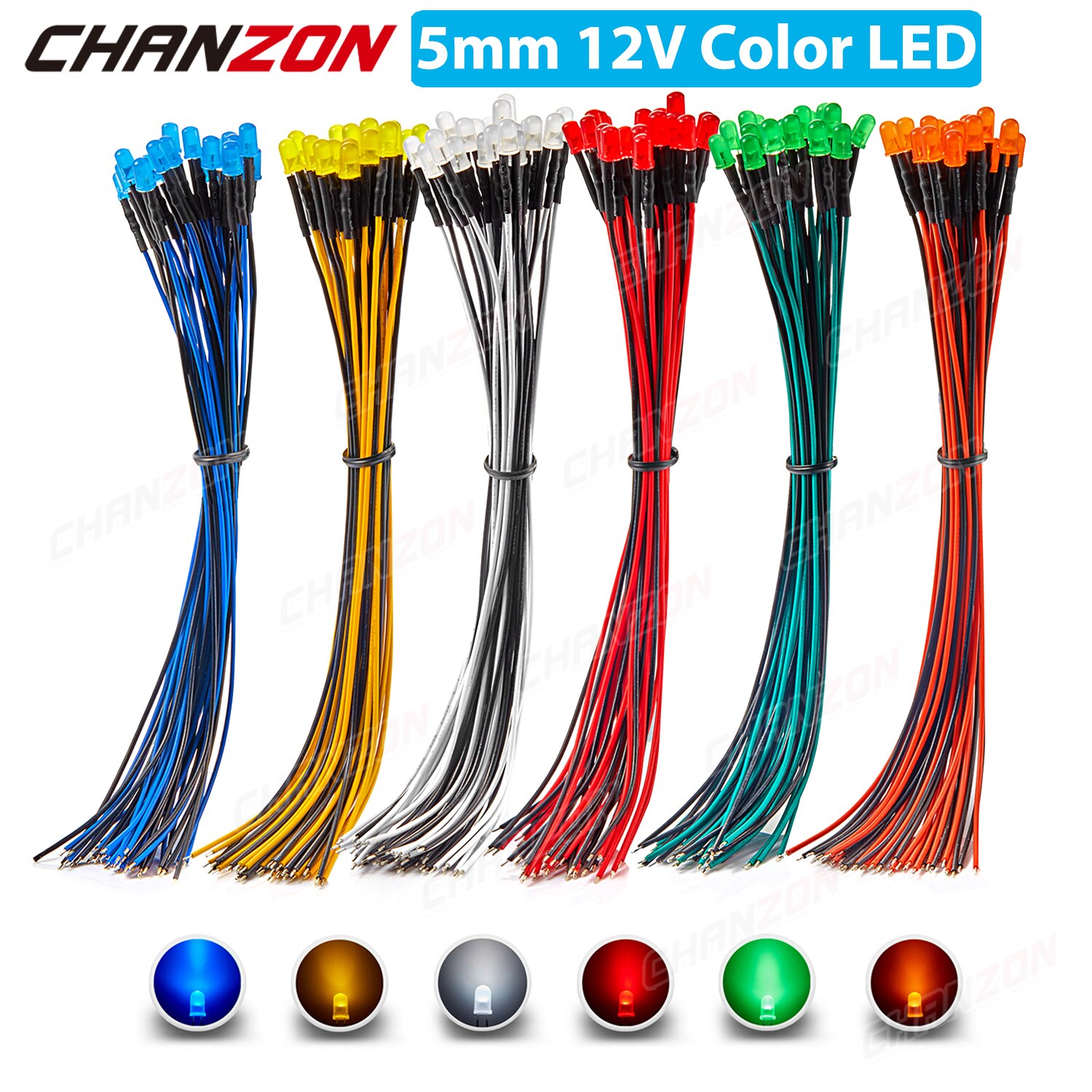 120pcs 5mm 12V Prewired LED Kit Light Beads Diffus... – Grandado