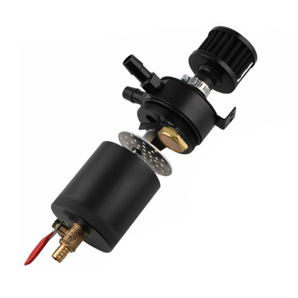 Oil Catch Can Tank 2-Port Baffled Reservoir With D... – Vicedeal