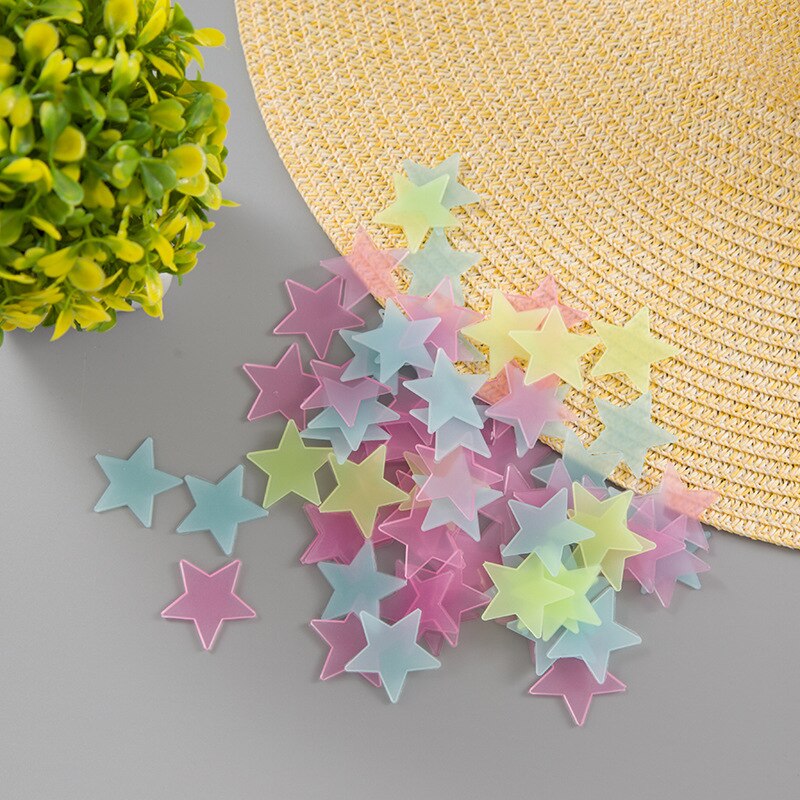 100pcs 3D Stars Glow In Dark Luminous Fluorescent ... – Grandado