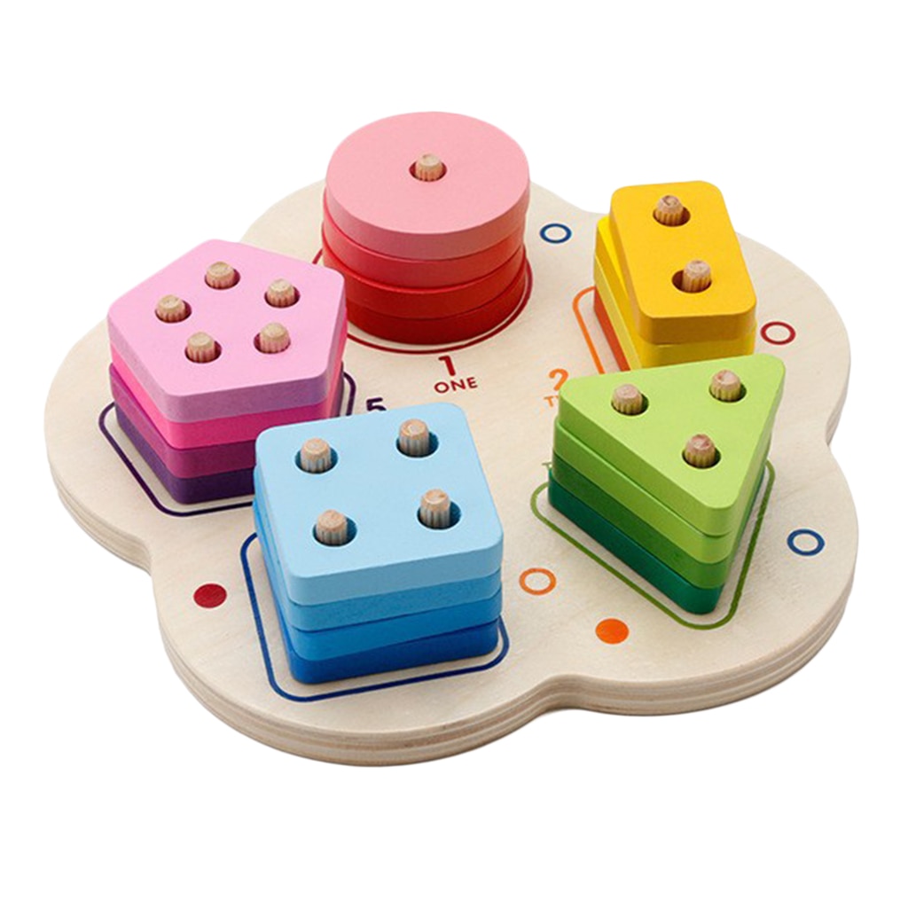 Wooden Color Recognition & Shape Sorter, Colorful ... – Grandado
