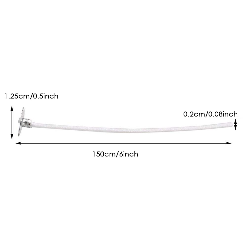 100Pcs Candle Wicks White Cotton Core Waxed Wicks ... – Vicedeal