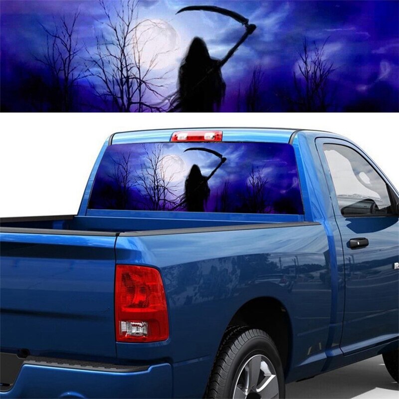 Night Devil Moon for Truck Jeep Suv Pickup 3D Rear... – Grandado