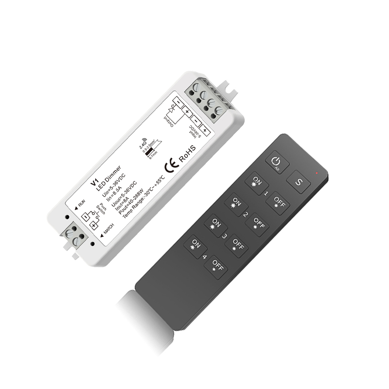 Led Dimmer 12V/24V V1 8A Uitgang Ontvanger RU4 4 Z... – Grandado