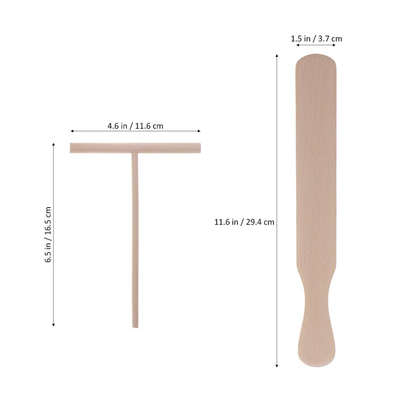 2pcs Wooden Crepe Spreader Spatula Pancake Batter ... – Vicedeal