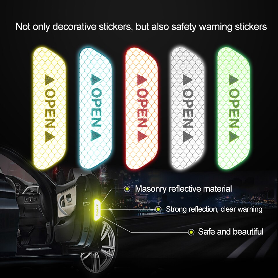 Open Car Reflective Strip Warning Sticker For Bus ... – Vicedeal