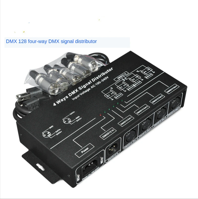 DMX Signal Amplifier Repeater DMX Splitter 4 Outpu... – Grandado