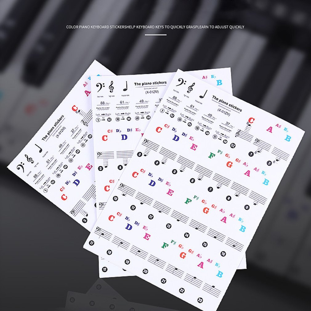Piano Letter Stickers Transparent Keyboard Sticker... – Grandado
