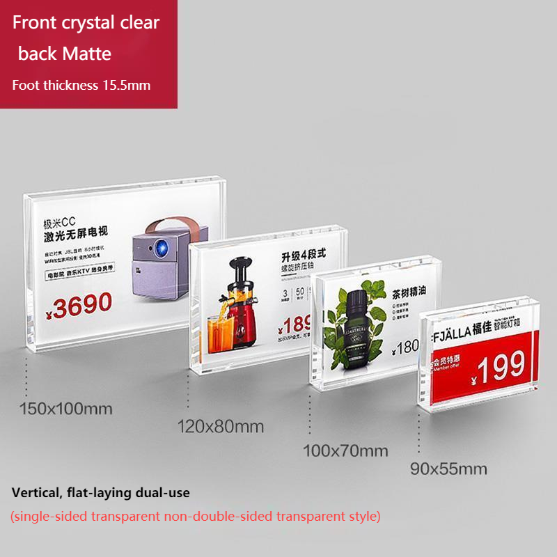 Acrylic Price Tag Label Frame Inclined Transparent... – Vicedeal