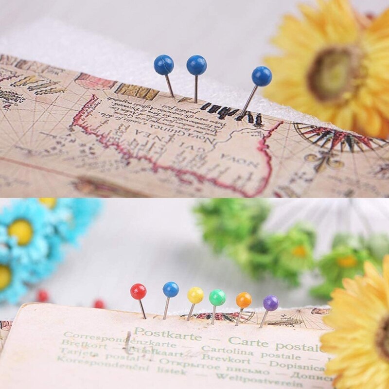 All Purpose Map Push Pins Thumb Tacks with Colored... – Vicedeal