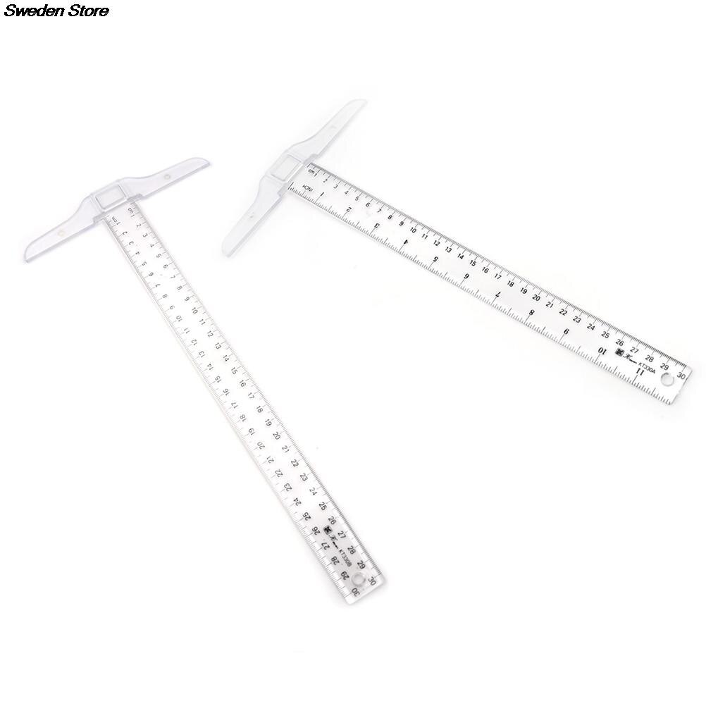 1pcs T Square Ruler 30cm Plastic T Shape Ruler Cle... – Grandado