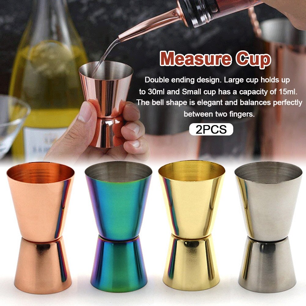 2pcs Measure Cup Bar Tools 15ml 30ml Cocktail Jigg... – Grandado
