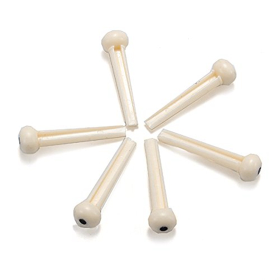6 Bridge Pins + saddle + bridge saddle Bone / Bone... – Vicedeal