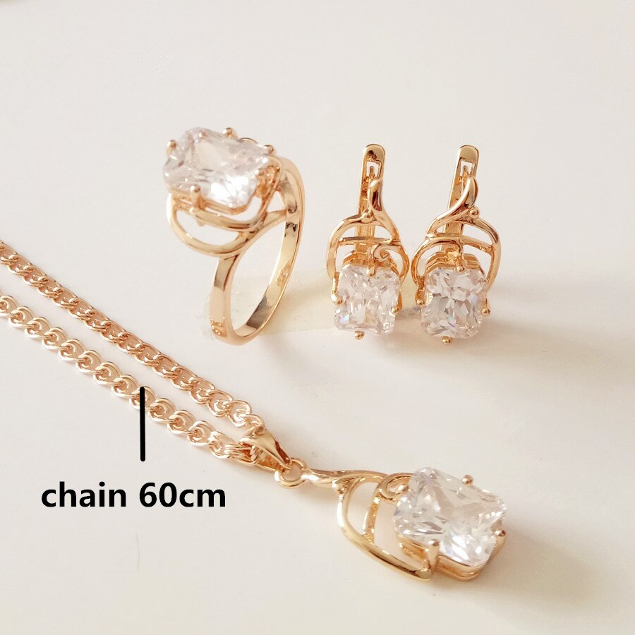 Dubai Luxury Women Jewelry Set 585 Rose Gold Trend... – Grandado