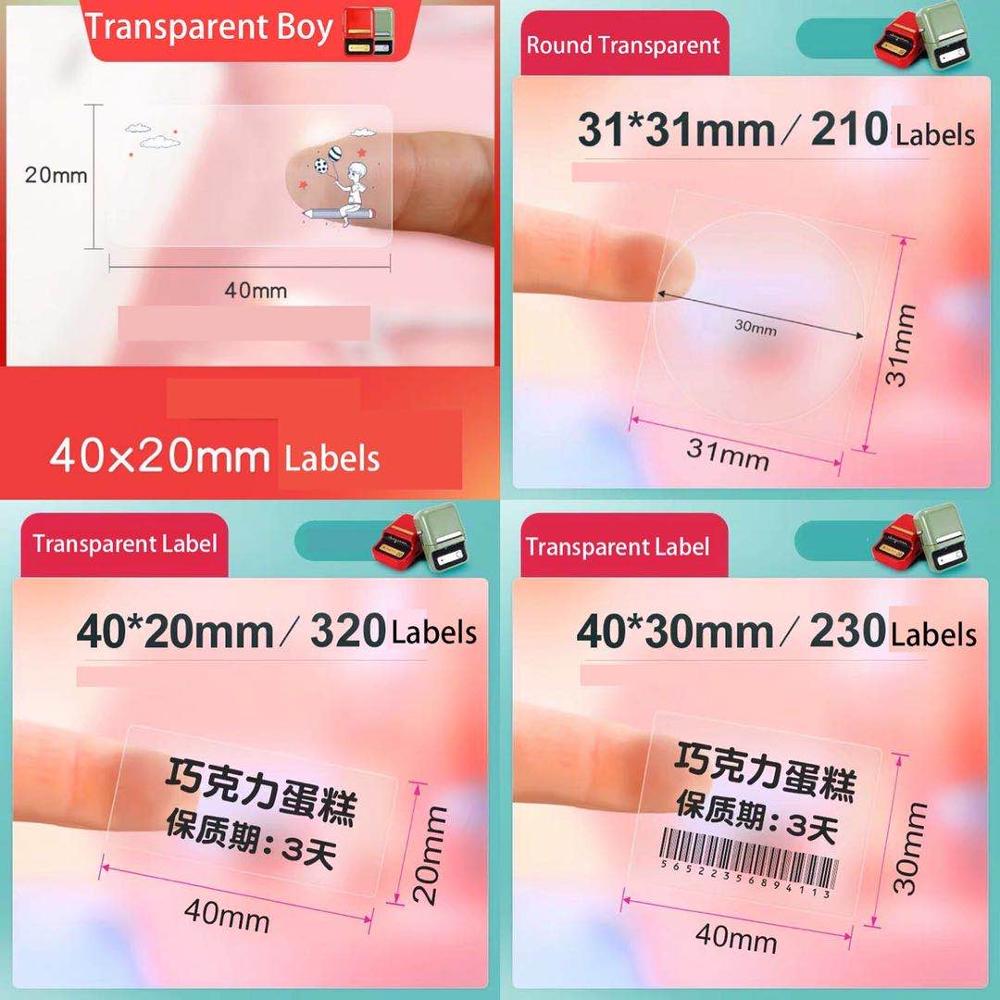 【Niimbot B21 Label】Transparent Thermal Label Tape ... – Grandado