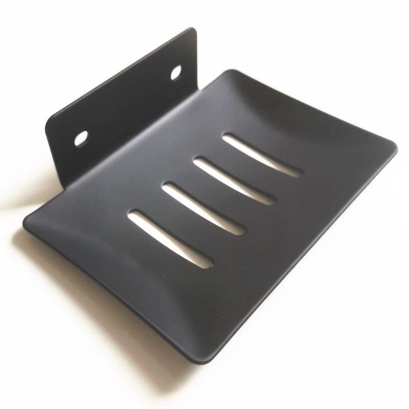 LIUYUE Soap Dish Shelf Black Stainless Steel Wall-... – Grandado