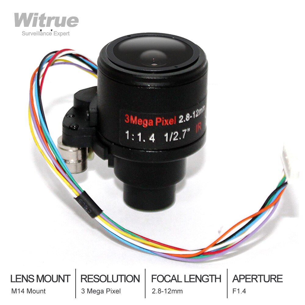 Motor Varifocal CCTV Lens 3Megapixel 2.8-12mm D14 ... – Grandado