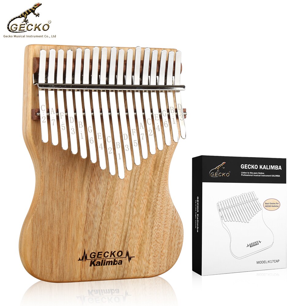 Gecko Kalimba Thumb Piano 17 Keys solid Wood Body ... – Vicedeal