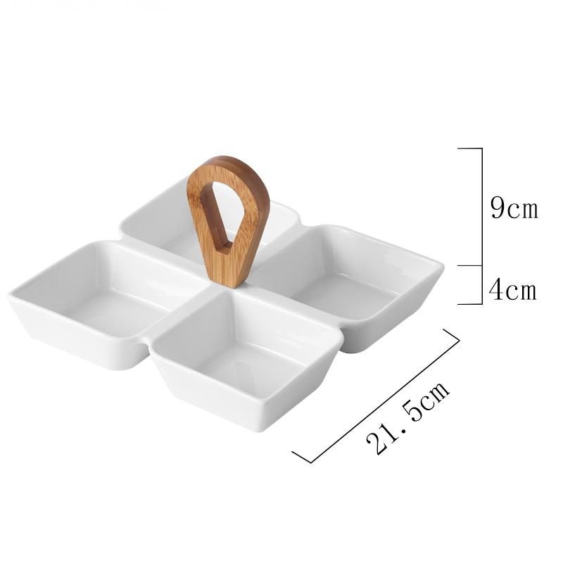 Nordic Ceramics Divided Snack Grid Of Fruit Multi ... – Grandado