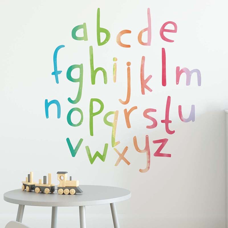 Candy Color 26 English Lowercase Letters Wall Stic... – Grandado