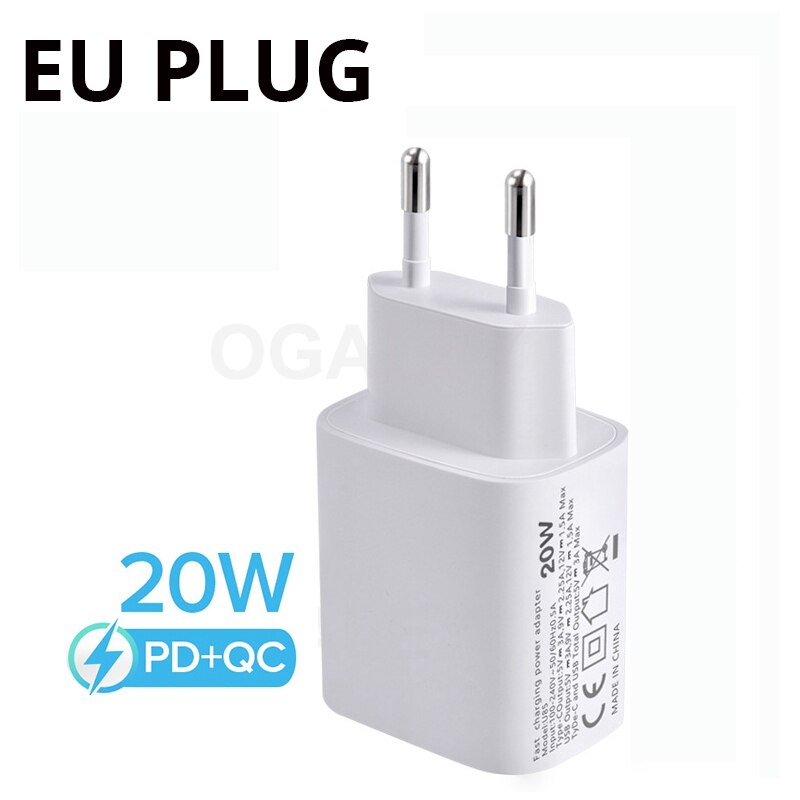 Pd 20W Usb Type C Lader Eu Adapter Snelle Telefoon... – Grandado
