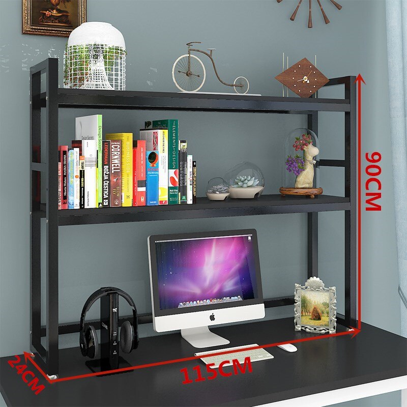 Double Layer Desk Shelf Table Book Storage Rack Li... – Grandado
