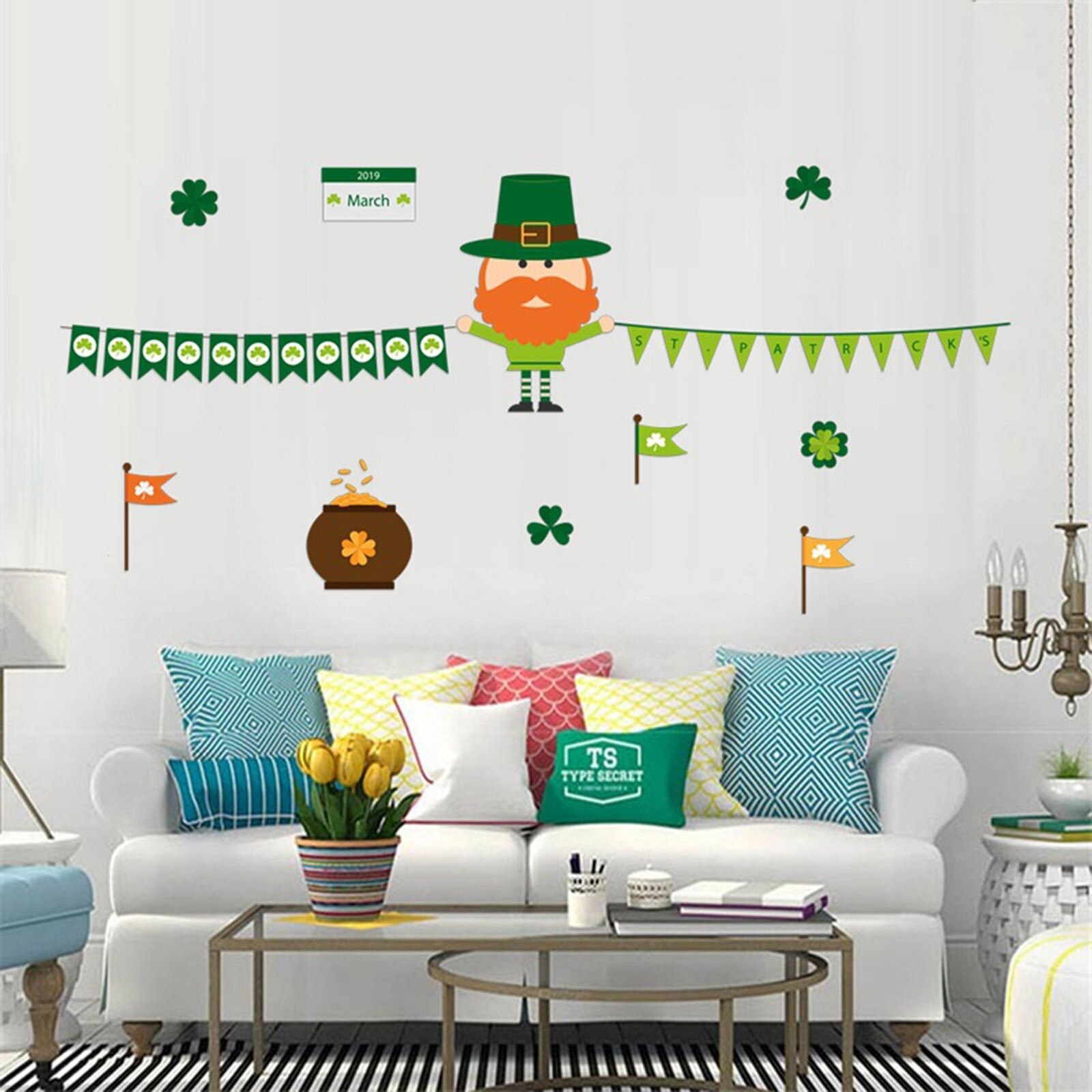 Lovely Cartoon Set of St. Patrick's Day Window Sti... – Grandado